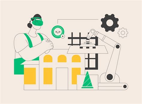 Premium Vector Automated Construction Equipment Abstract Concept Vector Illustration