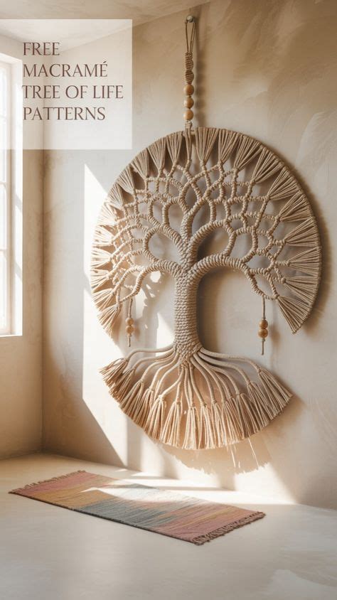 Best 13 Macrame Tree Of Life Wall Hanging Free Pattern And Tutorial