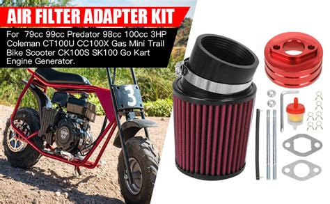 Grehua Mini Bike Air Filter Adapter Kit For Coleman Ct100u