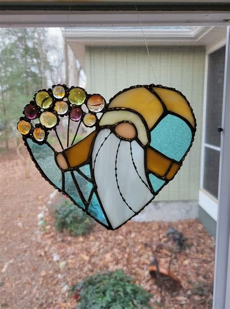 Stained Glass Heart Window Hanging
