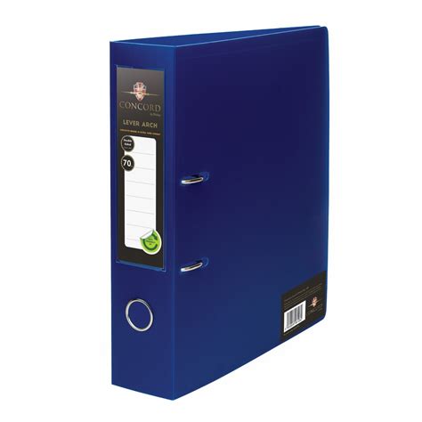 A4 Polypropylene 2 Ring Lever Arch File In Blue Pack Of 5