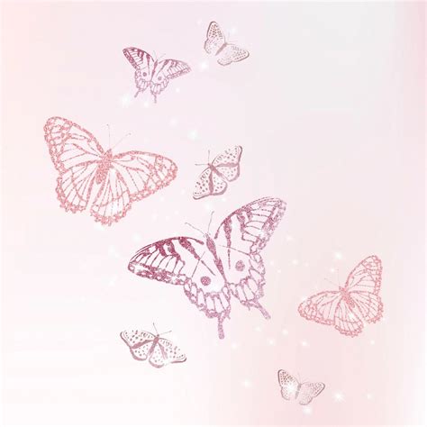 Editable Pink Butterfly Illustration Design Premium Editable Design