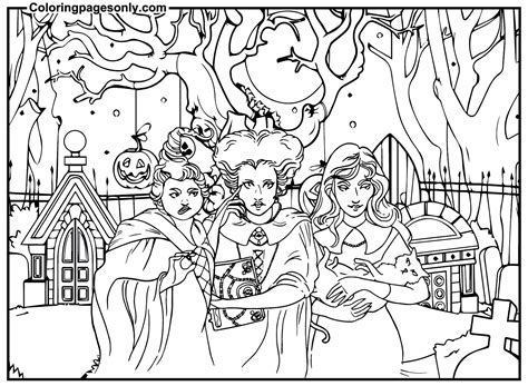 30 Hocus Pocus Coloring Pages Free Printable Pdf And Online Coloring