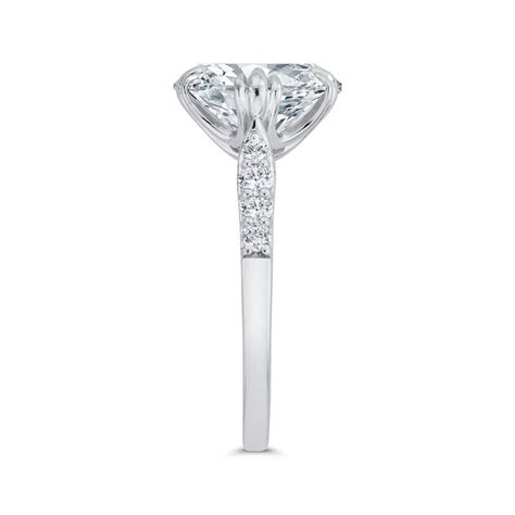18k White Gold Round Cut Diamond Engagement Ring Semi Mount Jensen