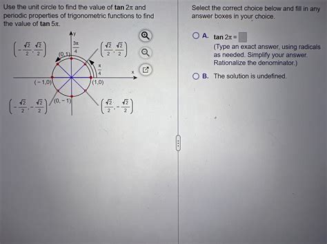 Answered Use The Unit Circle To Find The Value Bartleby