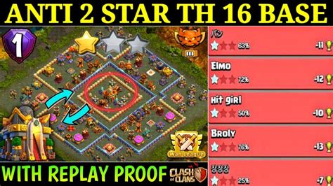 Only 1 Star Th16 Base New Th16 Legend Base With Link Th16 Anti 2