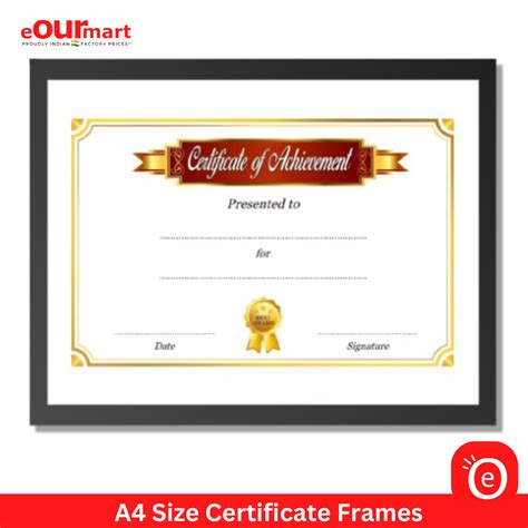 A4 Glass Certificate Frame 8x12 Photo Frame At Lowest Price Online
