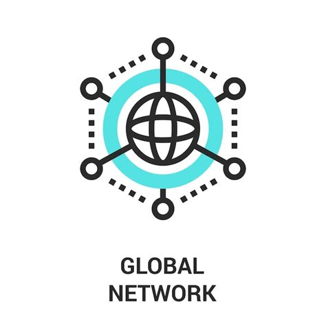 Premium Vector Global Network Icon
