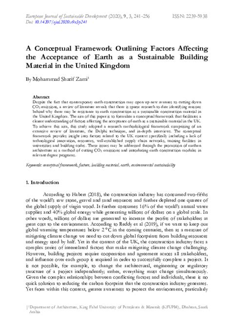 Pdf A Conceptual Framework Outlining Factors Affecting The Acceptance