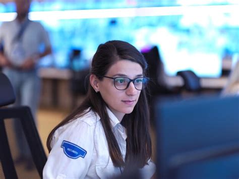 Premium Photo Female Security Operator Working In A Data System