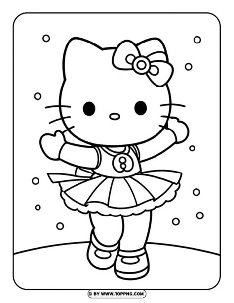 Hello Kitty Dancer Coloring Page Toppng