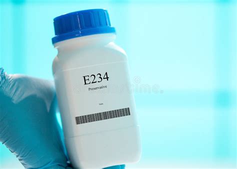 Packaging With Nutritional Supplements E234 Preservative Stock Image
