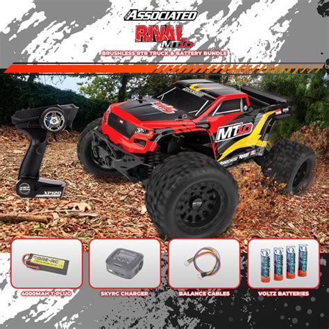 Associated Rival Mt10 Brushless Rtr Truck Bundle Paragon Competitions