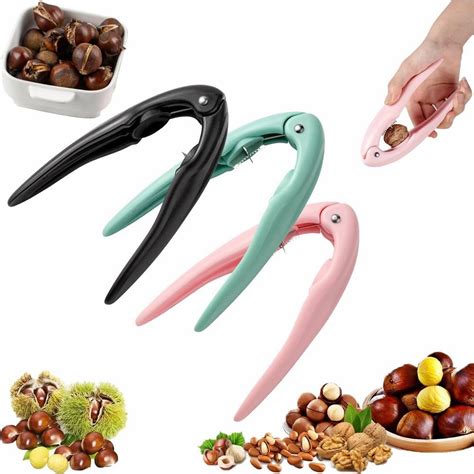 Nut Cracker Sheller Basdi Stainless Steel Chestnut Peeler Ergonomic
