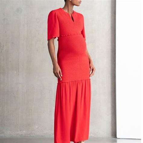Seraphine Dresses Seraphine Shirred Maternitytonursing Maxi Dress