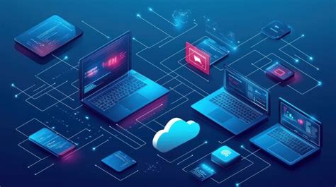 Cloud Computing And Data Connectivity Premium Ai Generated Image