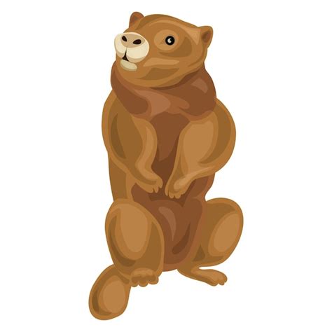 Biber Symbol Cartoon Des Biber Vektorsymbols Für Webdesign Isoliert Auf