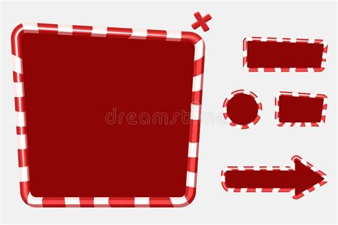 Christmas User Interface And Elements For Game Or Web Design Buttons