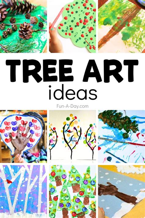Tree Art Ideas Tree Art Pine Tree Art Spring Tree Art