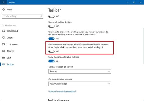 how to add command prompt back to the power user menu on windows 10