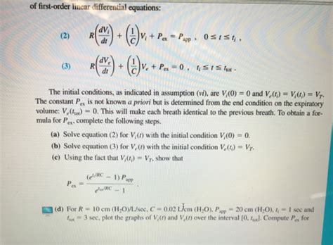 Solved B Differential Equations In Clinical Medicine Chegg Com
