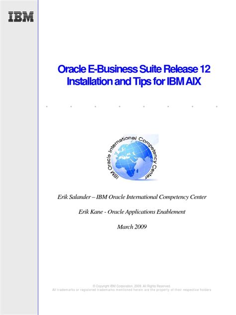 Ora Ebs R12 Aix Installation And Tips 090316 Download Free Pdf Oracle