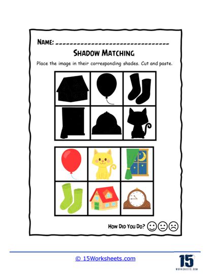Shadow Matching Worksheets Observation Skills 15