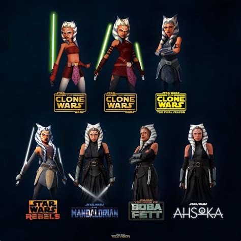 The Evolution Of Ahsoka Tano In 2023 Star Wars Clone Wars Star Wars