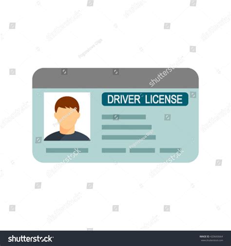 Car Driver License Identification Photo Isolated Vector Có Sẵn Miễn