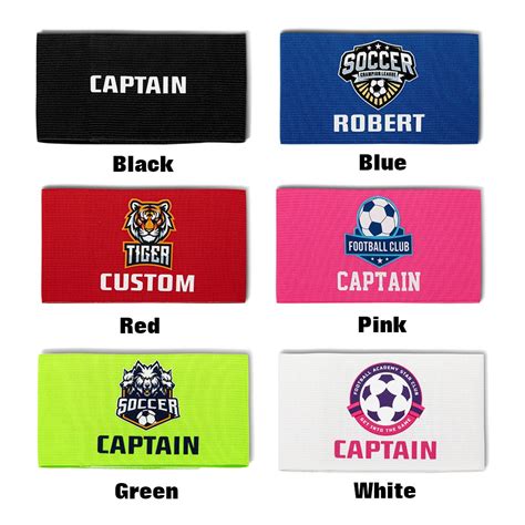 Brassard De Capitaine De Football Personnalisé Avec Logo Et Nom De L