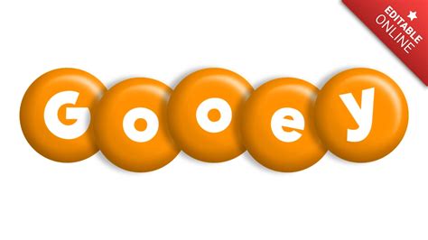Gooey Style On Orange Candy Text Effect Generator