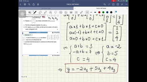 Linear Algebra Orthogonal Orthonormal Exercise Youtube