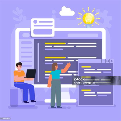 Ilustración De Desarrollo De Aplicaciones De Escritorio Web O Software Móvil Y Más Vectores