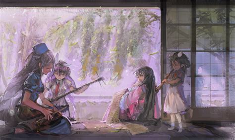 Reisen Udongein Inaba Houraisan Kaguya Inaba Tewi And Yagokoro Eirin