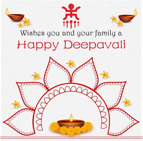 Happy Deepavali With Oil Diya And Swastik Logo Mandala Art 51894944