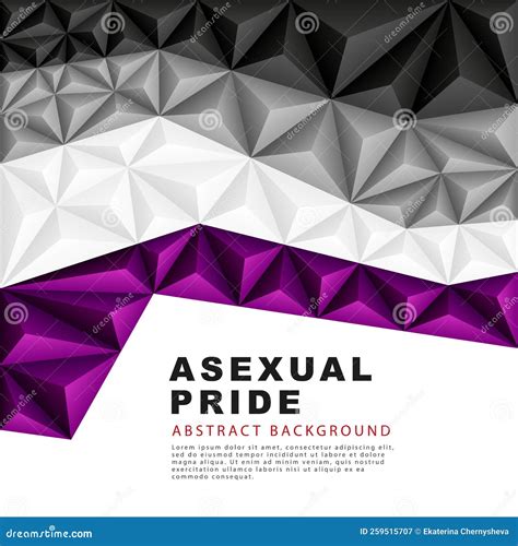 Polygonal Flag Of Asexual Pride Abstract Background In The Form Of