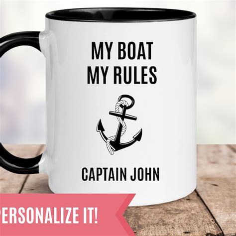Funny Boat Rules Mug Etsy