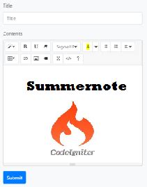 Kursus Codeigniter Private Online Menggunakan Summernote
