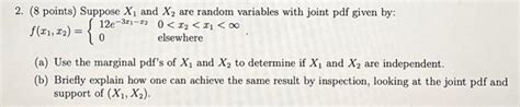 solved 2 suppose x₁ and x2 are random variables with joint