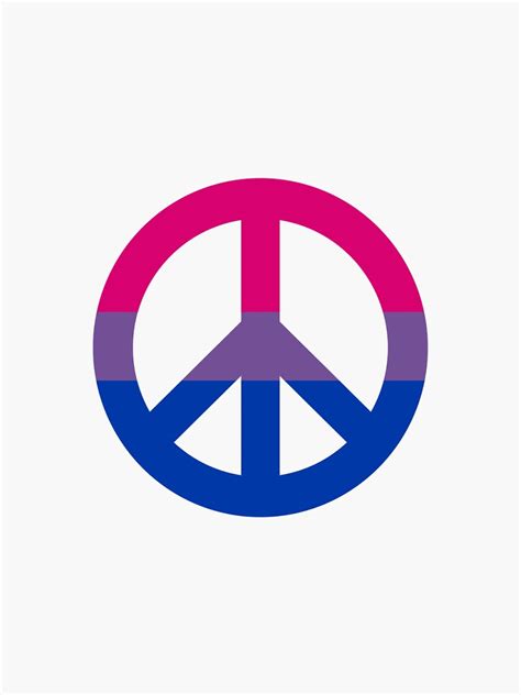 Bisexual Peace Sign Sticker For Sale By Critters Corner Redbubble