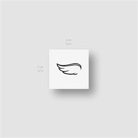 Matching Tiny Wing Couple Temporary Tattoos Set Of 33 Etsy Small