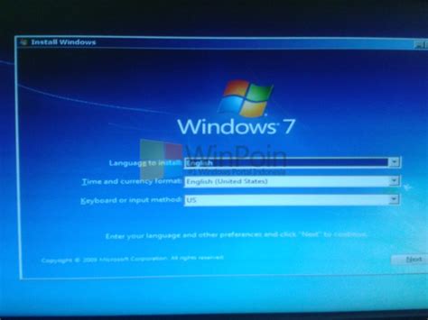 cara install windows 7 dengan flashdisk winpoin