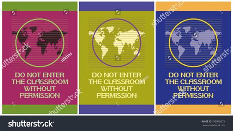 Do Not Enter Classroom Without Permission Stock Vector Royalty Free