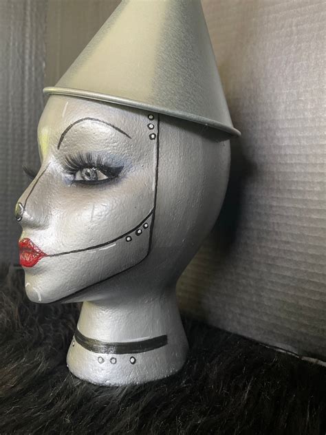 Tin Lady Hand Painted Etsy