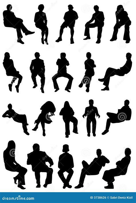 People Silhouette Sitting