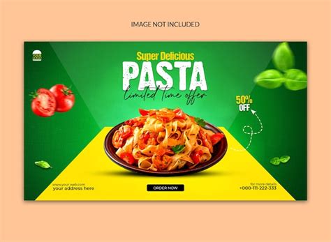 Premium Psd Pasta Social Media Web Banner