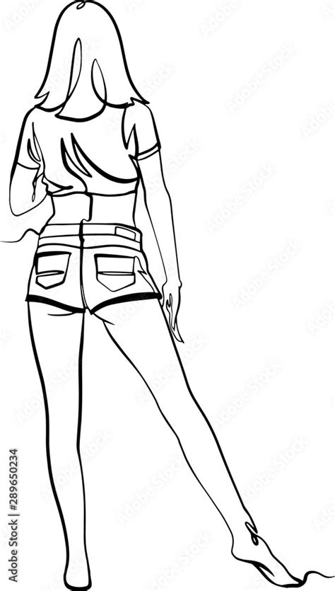 Sketch Girl Back