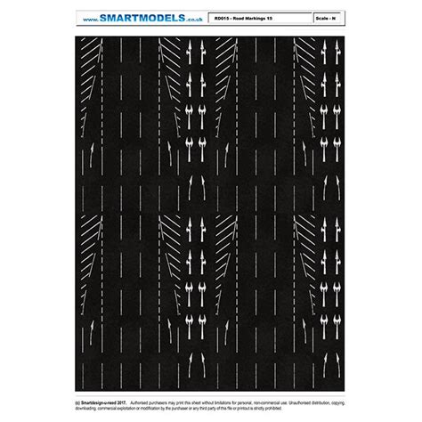 Rd15 Road Markings Sheet Number 15 Black N Scale — Smart Models