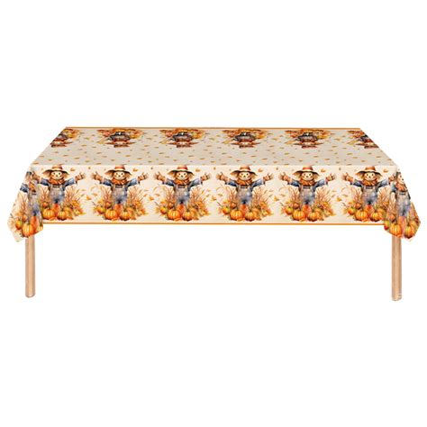 Fall Pumpkin Plastic Tablecloth Thanksgiving Party Tablecloths Maple