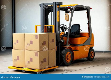 Machine For Loading And Unloading Goods On Warehouse Holding Boxes
